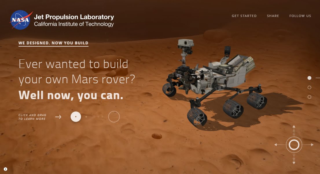 Rakenna replika Mars Curiosity Rover -kulkijasta, NASA tarjoaa ("ROV-E ...